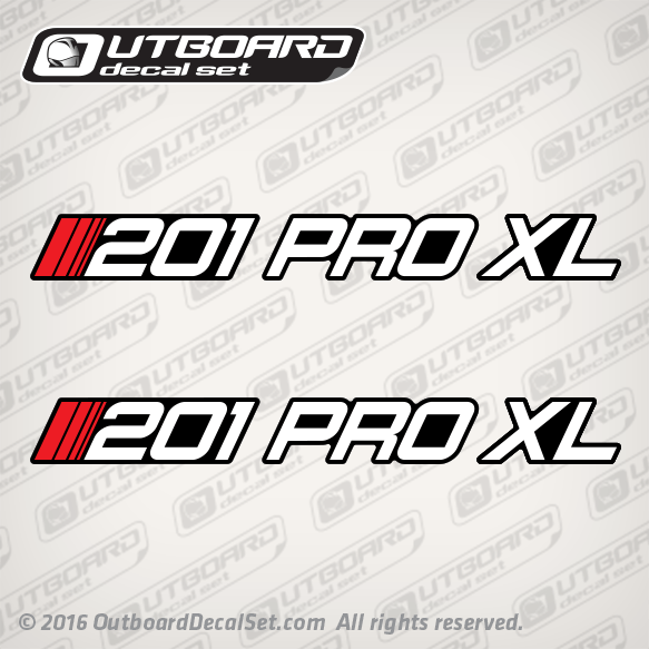 1991-1997 Stratos 201 PRO XL decal set