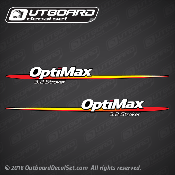 2006-2012 Mercury Racing Optimax 3.2 Stroker decal set